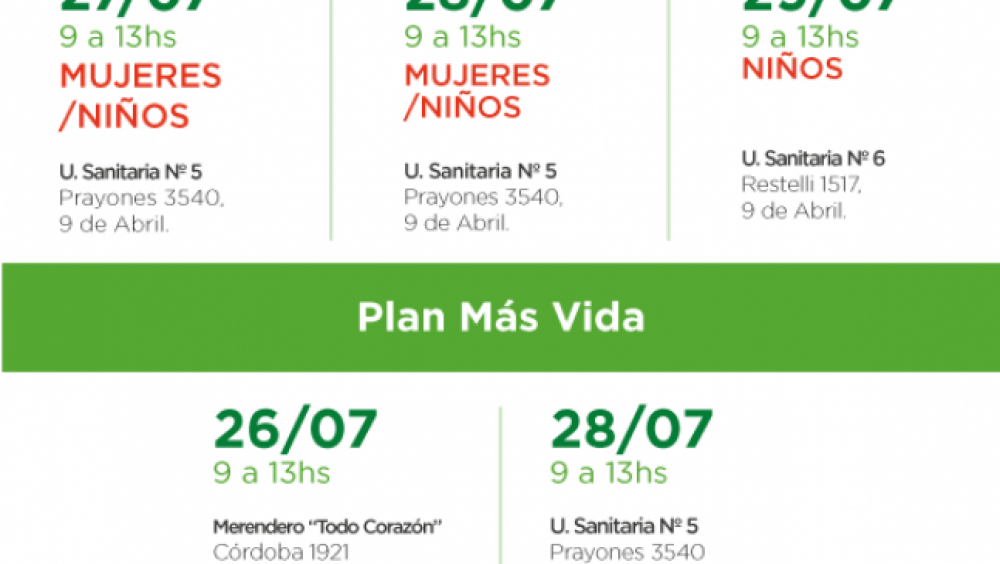 Plan Más Vida y control de salud
