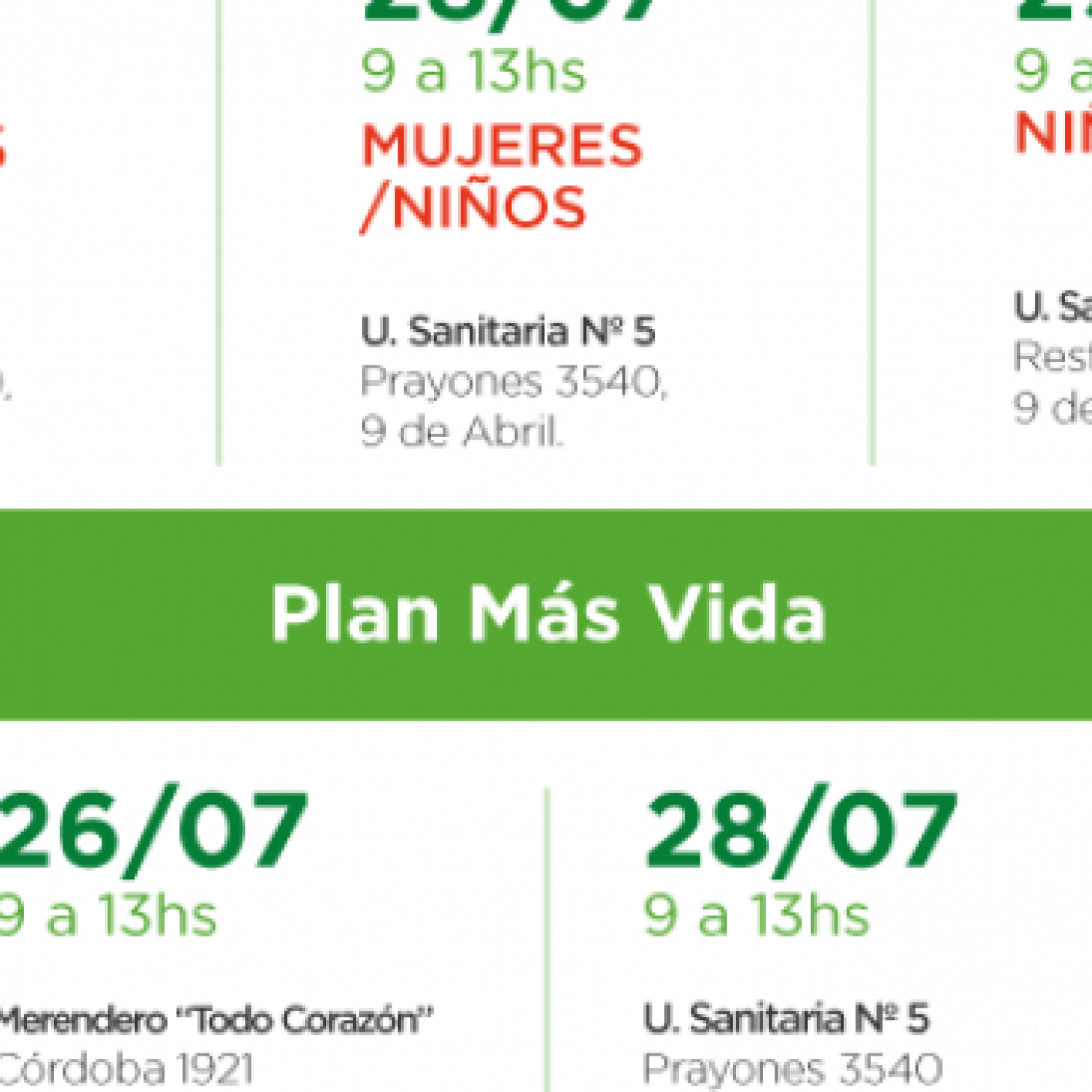 Plan Más Vida y control de salud