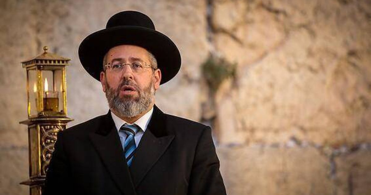 El Gran Rabino Lau convocó a un día de oración y ayuno por la pandemia